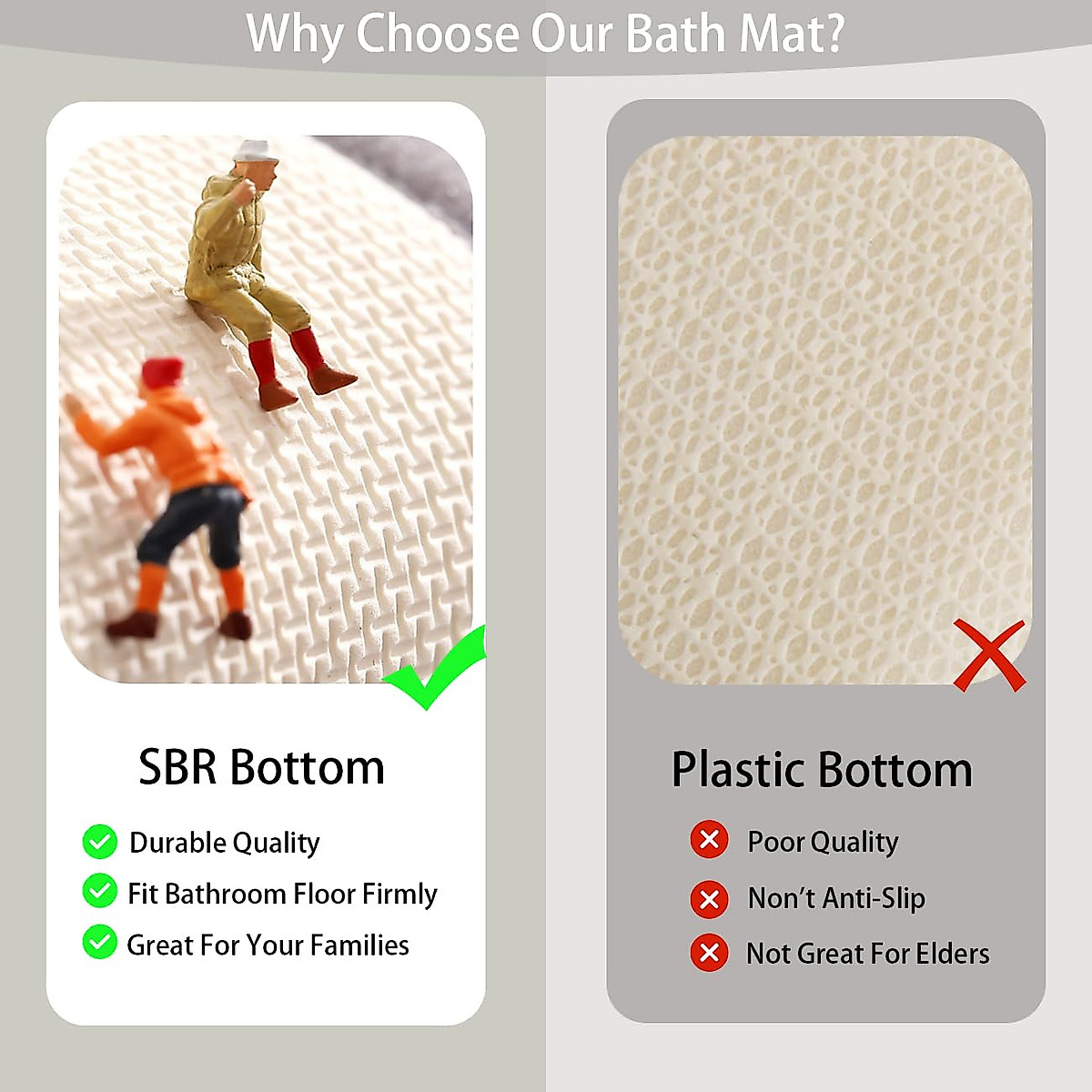 Solid Geometric Microfiber Bath Mat, Ultra Soft Memory Foam Layer Bathroom Rug Water Absorbent Shower Floor Carpet Non-Slip Fast Drying Rugs, Washable Kitchen, Laundry Door Mat (20"x32",Green)