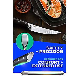 Dalstrong Gladiator Elite Series Forged High Carbon German Steel Fillet Kitchen Knife with G10 Handle, 6 Inches, Sheath Included