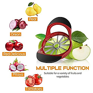 Supercenter Apple Cutter, Apple Corer and Slicer - Stainless Steel Apple Corer - 4.72 Inch Apple Slicer Tool with 12 Super Sharp Blades, lightweight Apple Slicer and Corer with Anti-slip Handle
