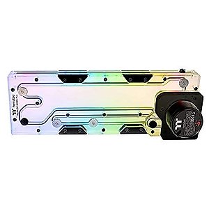 Thermaltake Pacific DP100-D5 Plus 360mm 200ml 16.8 Million Color RGB Alexa/Razer Chroma/5V Motherboard Syncable 6-Port G 1/4" Thread 5-Speed Adjustable D5 Pump Distro Plate Combo CL-W263-PL00SW-A