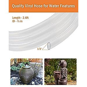 Kulife 210GPH Submersible Water Pumps (800L/H, 10W) Fountain Pump Pond Pump Aquarium Water Pump with Flow Control and Hose for Fish Tank, Fountain, Waterfall, Filtration, Water feature, Hydroponics