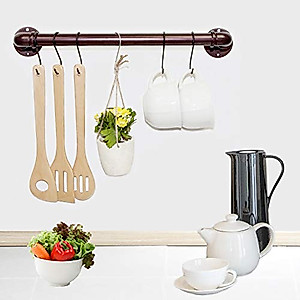 Rod Desyne Industrial Pipe Design Towel Bar, 30 inch, Satin Nickel