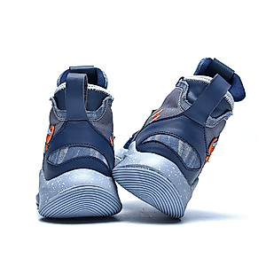 CJSPORX Mens Basketball Shoes Fashion High Top Running Sneakers Lightweight Sport Shoes for Athletic Navy-2 Size 10