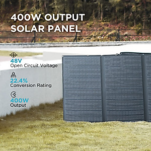 EF ECOFLOW Solar Generator 256Wh RIVER 2 with 400W Solar Panel LiFePO4 Battery, Up to 600W AC Outlets, Portable Power Station for Outdoor Camping/RVs/Home Use