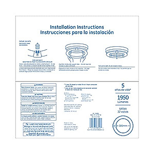 GE Lighting FC12 T9 Garage & Basement Circline Fluorescent Light Bulb, Cool White Finish, 32-Watt, 1950 Lumen, 12-Inch Circular Diameter, 1-Pack