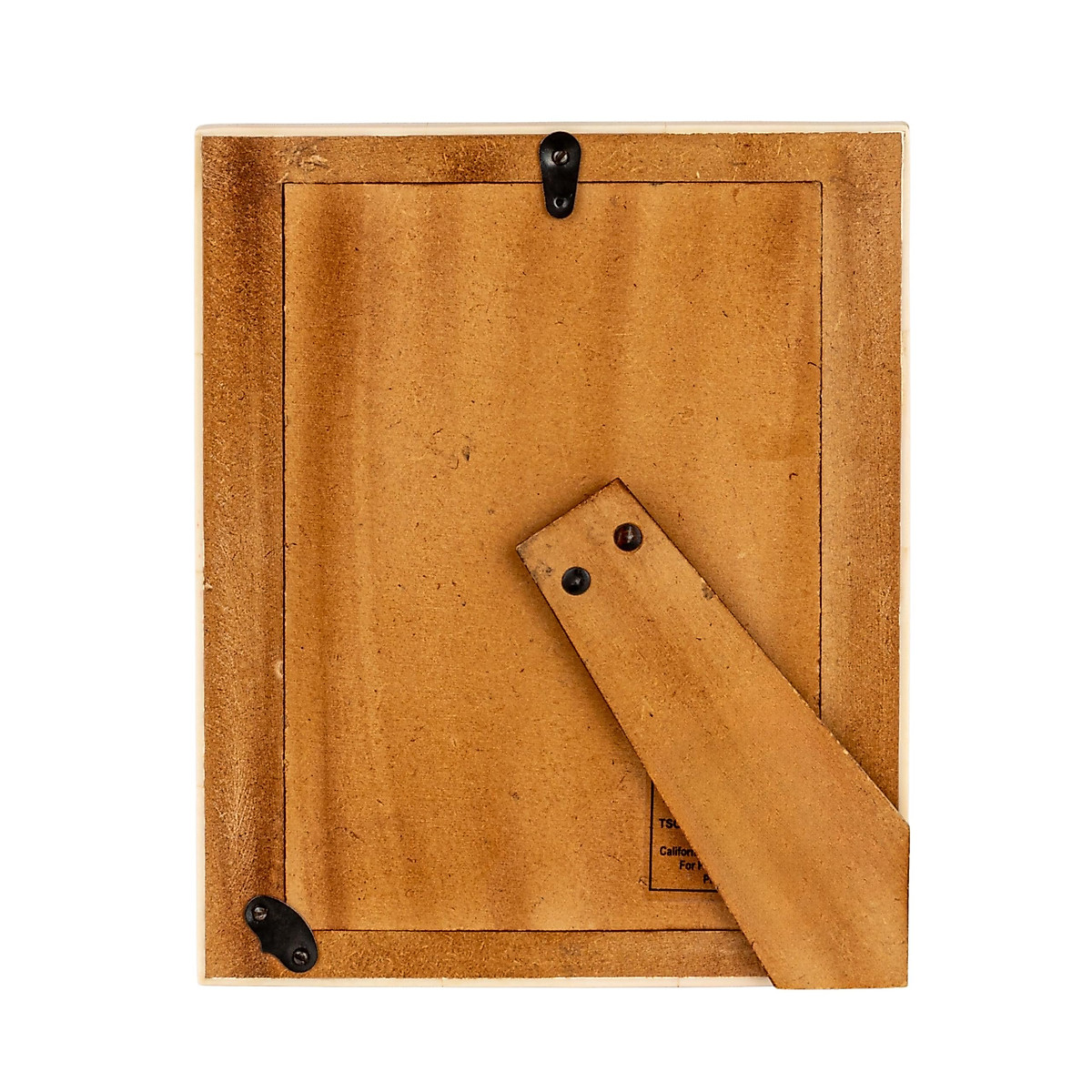 Creative Co-Op White Resin Photo Frame with Beige Accents (Holds 5" x 7" Photo)