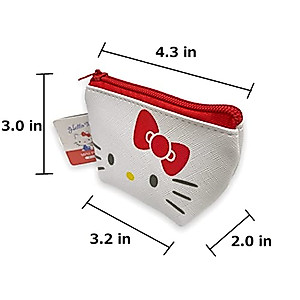 Sanrio Hello Kitty Face Boat Type Cosmetics Small Pouch Bag 4.3 in (W) × 3 in (H) × 2 in (D)