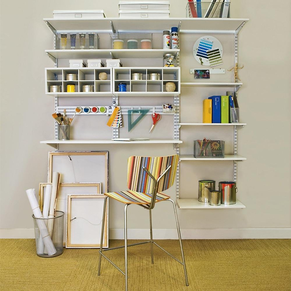 Organized Living freedomRail Bracket for Wood Shelves, 10.5-inch - White