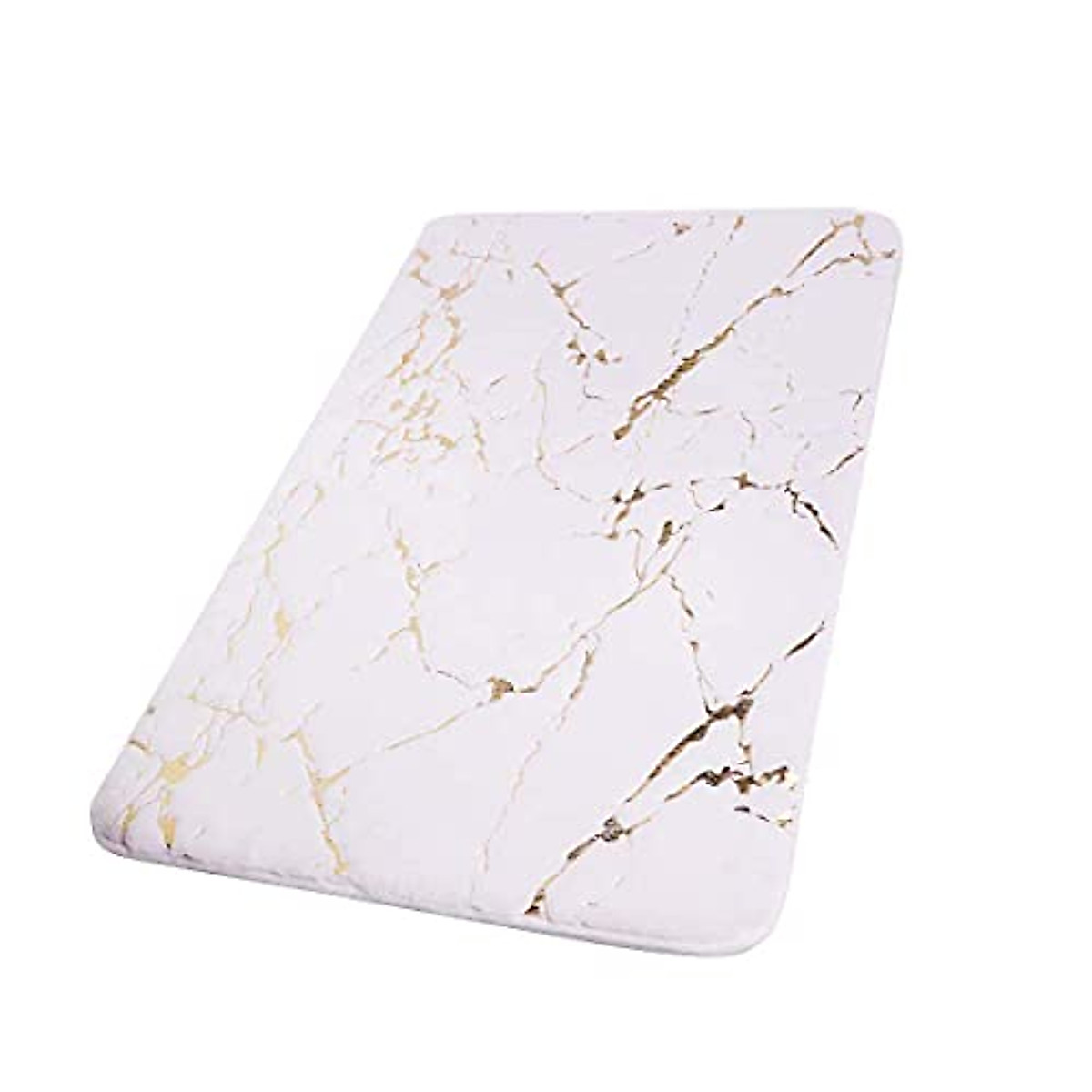 Flixsonic Bathroom mat Luxurious Ultra Soft Non-Slip Absorbent Quick Dry ，Machine Washable Shower Rug, Perfect mat for Bathroom,Kitchen, and Bedroom Decor (19.7 x 31.5 Inch, White)