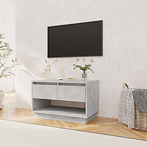 TV Cabinet Home Living Room Furniture Stereo HiFi Drawer Cabinet TV Stand Unit Entertainment Centre Grey Sonoma Engineered Wood (Concrete Grey)