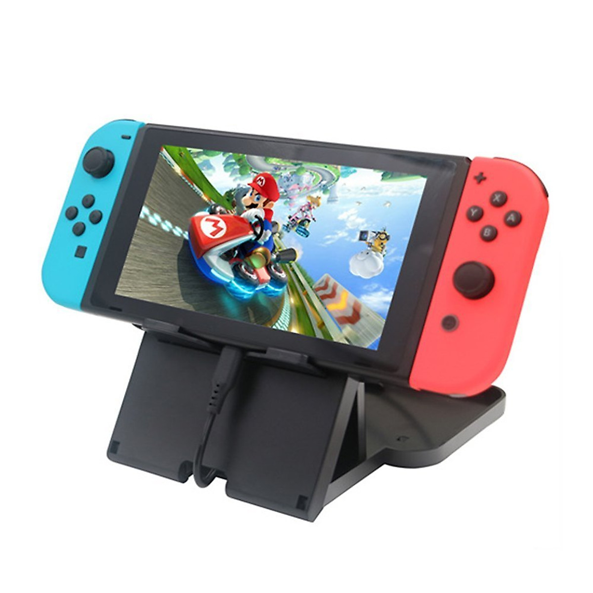 Multi-Angle Stand for Nintendo Switch,Portable & Foldable Playstand for Switch, Tablet Video Game Holder Universal Holder for Smartphones and Tablets iPhone 7 6 Plus ipad Samsung s8 s7(Black)