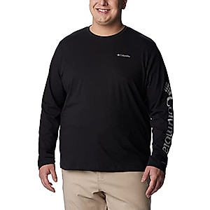 Columbia Men's Thistletown Hills Long Sleeve Logo Tee, Black, Medium