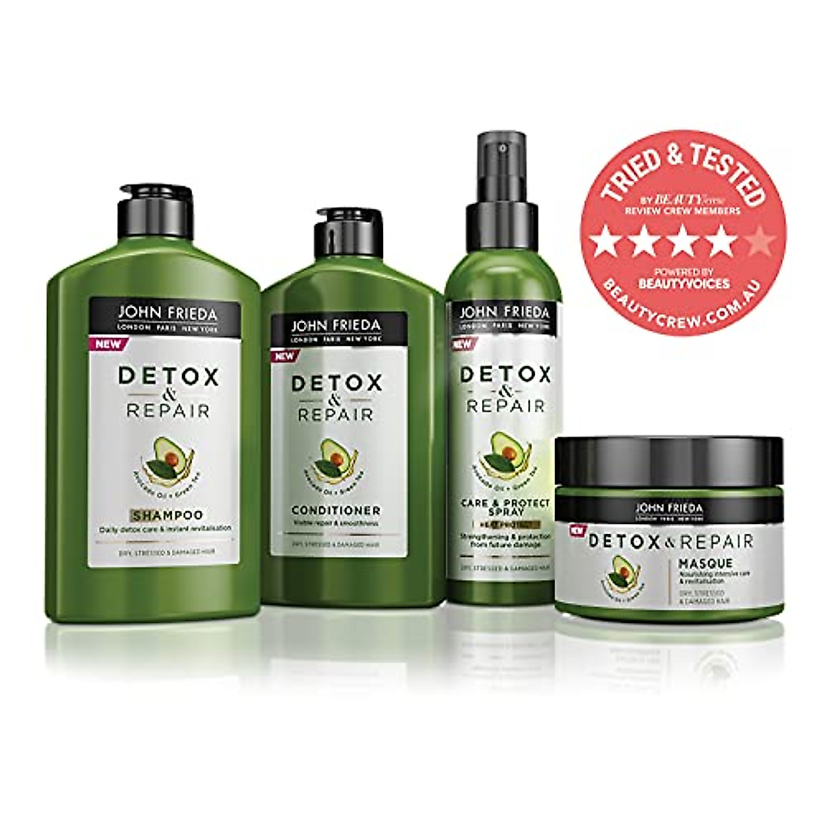 John Frieda Detox and Repair Conditioner, 8.45 Ounce Conditioner with Nourishing Avocado Oil and Green Tea