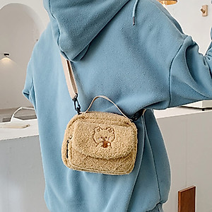 Kawaii Crossbody bag Cute Plush Bear Purse Small Wallet mini Shoulder Bag