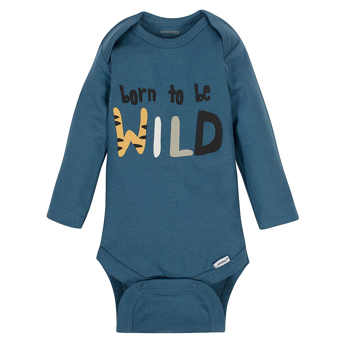 Onesies BrandUnisex Baby6-Pack Long Sleeve BodysuitsTiger Blue12 Months