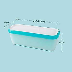 SveBake Ice Cream Storage Containers with Lids 2 PACK - 1.5 Quarts Homemade Ice Cream Tubs, Freezer Containers, Turquoise & Green