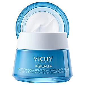 Vichy Aqualia Thermal 48HR Rehydrating Fragrance Free Face Cream, Hyaluronic Acid Moisturizer for Dry Skin, Moisturizing Face Lotion, Fragrance Free, 1.69 fl. oz.