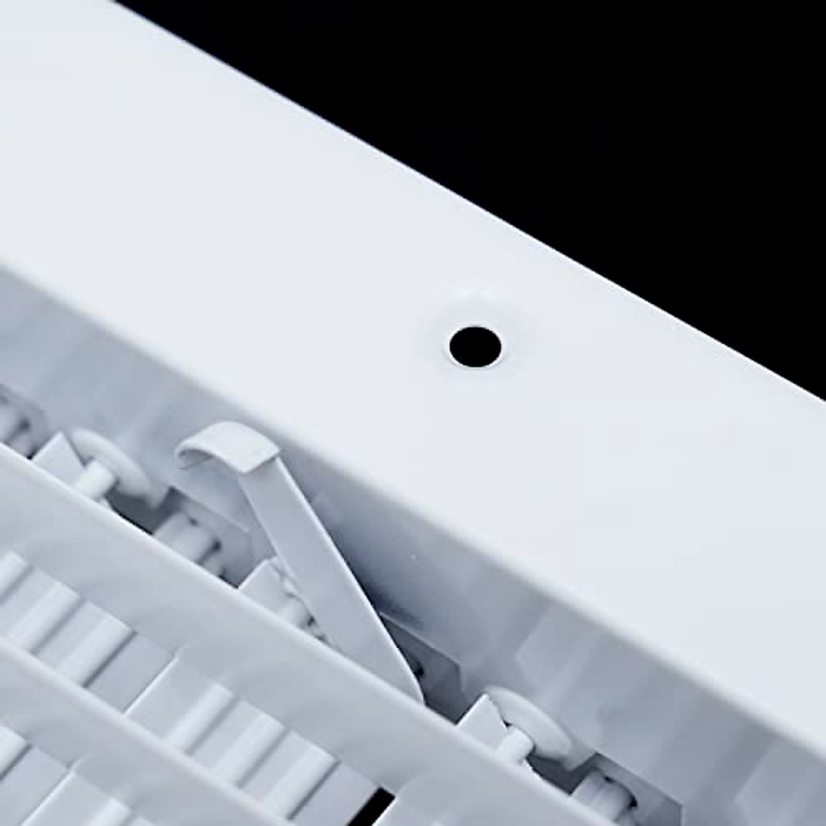 Fits 24" x 8" Duct Opening Steel Adjustable Air Supply Grille by Handua | Register Vent Cover Grill for Sidewall and Ceiling | White | Outer Dimensions: 25.75" X 9.75"