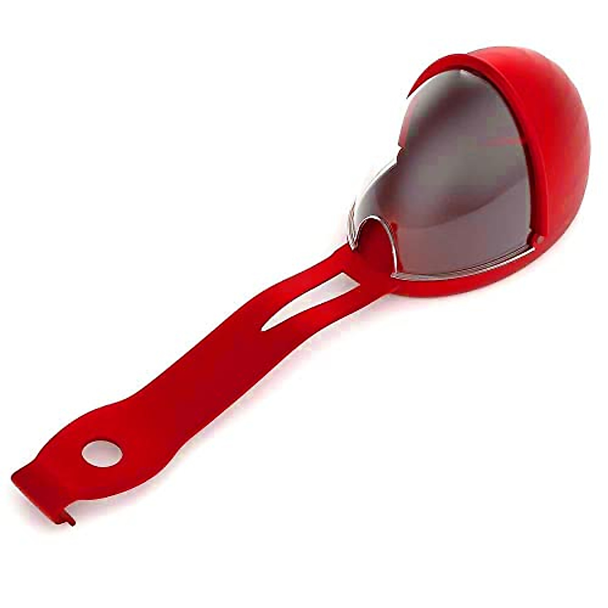 Tees spoon rest with lid- Easy to clean for kitchen counter- use stove top- Dishwasher safe holder- High quality countertop rest- Ladle holder(Red), 13''x4.5''x4''