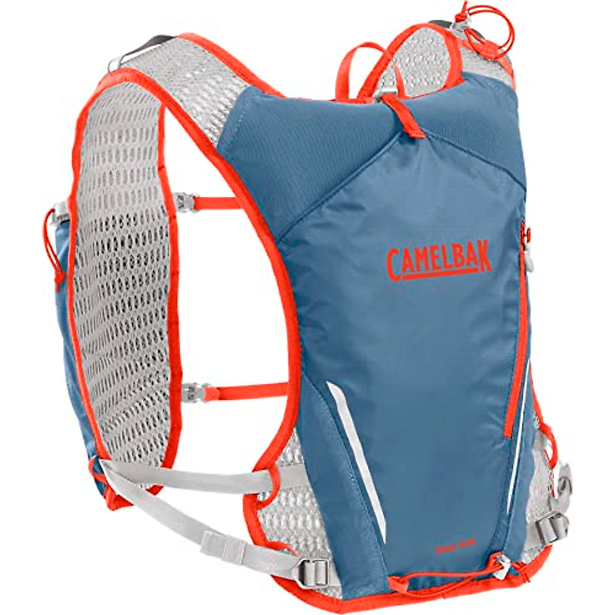 CamelBak Trail Run Hydration Vest 34 oz, Captain's Blue/Spicy Orange