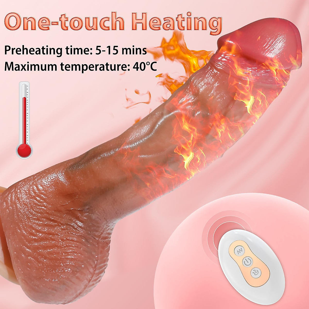 Sex Toys Thrusting Dildo Vibrator - Realistic Dildos Vibrators for G Spot - Anal Butt Plug with 9 High-Speed Thrusting & Vibrating & Suction Cup, Strapless Strap-On Dildo Adult Toy & Games for Men