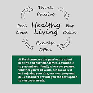 Freshware Food Storage Containers [50 Set] 16 oz Plastic Deli Containers with Lids, Slime, Soup, Meal Prep Containers | BPA Free | Stackable | Leakproof | Microwave/Dishwasher/Freezer Safe