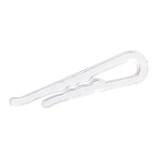 Mini Skater 2 Inch U Shape Clear Shirt Folding Clips Durable Plastic Alligator Clips with Teeth for Ties Socks Pants and Dress,100Pcs