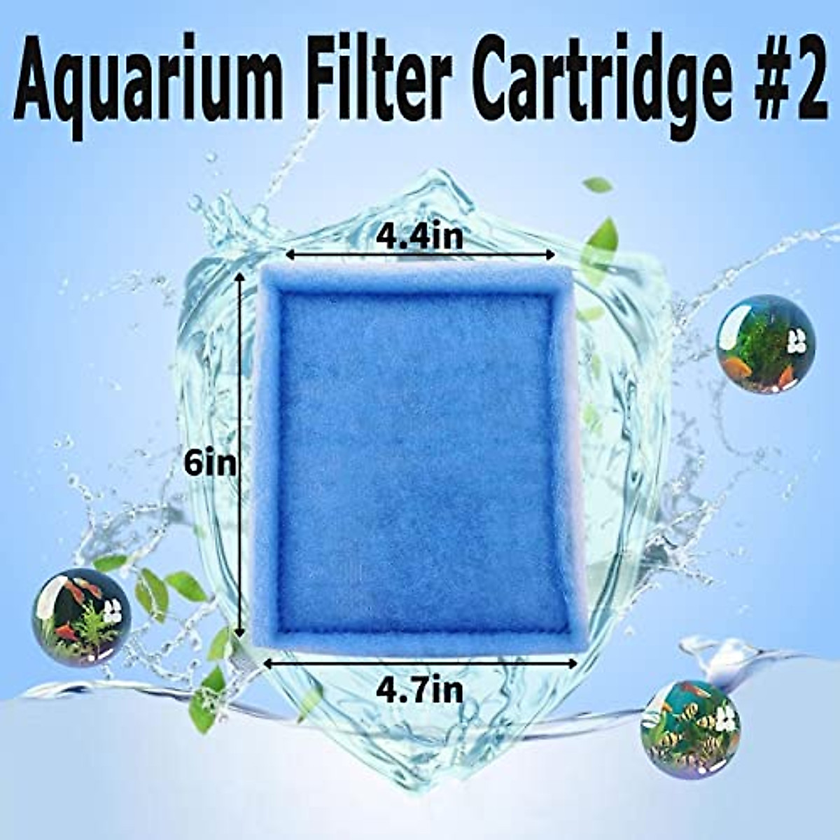 exrepar 12 Pcs Aquarium Filter Cartridges Compatible with Aqua-Tech 10-20 Power Filters,Replacement for EZ-Change#2