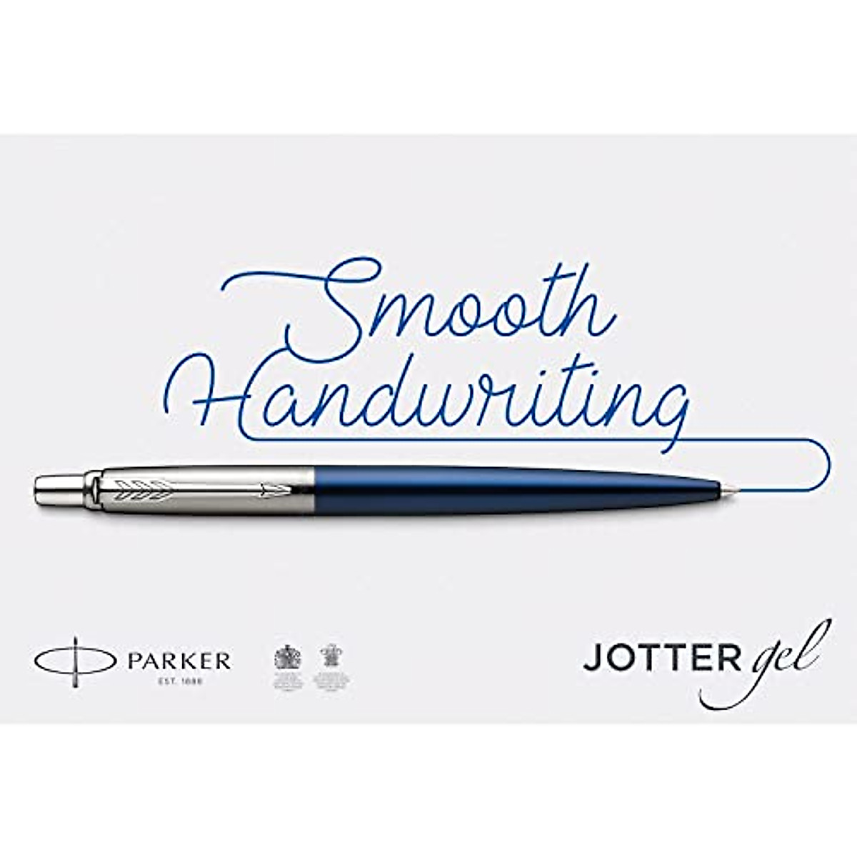 Parker Jotter Gel Pen, Stainless Steel with Gold Trim, Medium Point, Black Ink