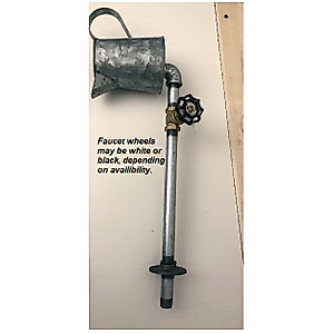 Rectangle Rustic Sink Galvanized Farmhouse Tub & (Single Tap Jug Faucet)