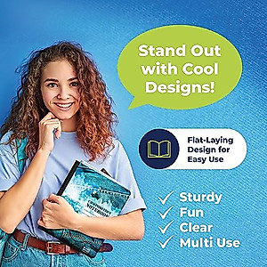 E-CLIPS USA Composition Notebook Wide Ruled, Aesthetic Composition Notebook, Hard Cover, Jean Print Preppy Composition Notebook, 100 sheets 200 Pages (3 Pack)