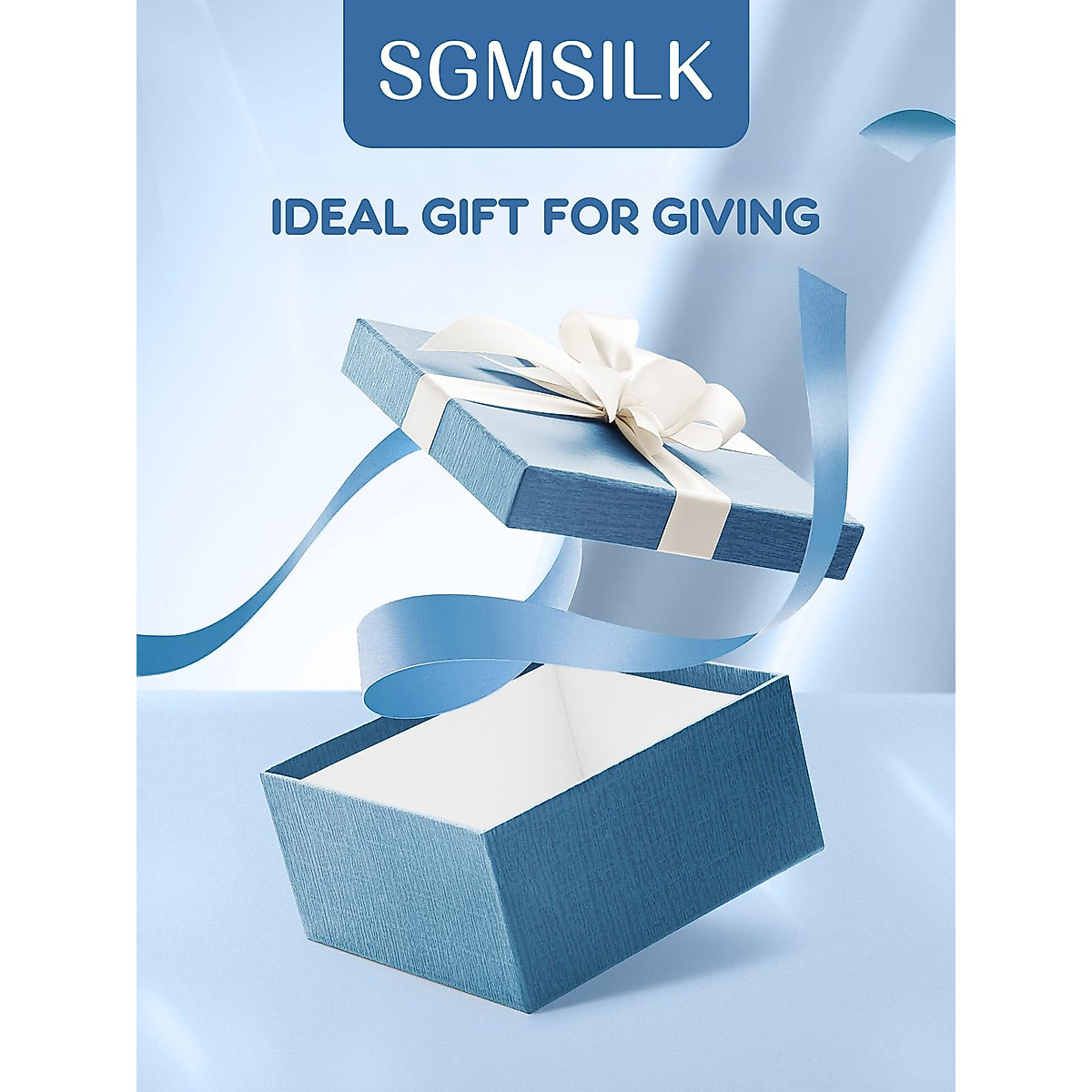 Mulberry Silk Pillowcase for Hair and Skin, SGMSILK 22 Momme Natural Silk Pillow Cases with Zipper, 6A Soft and Smooth Single Sided Pure Silk Pillow Cover (White, Queen 20"x30")