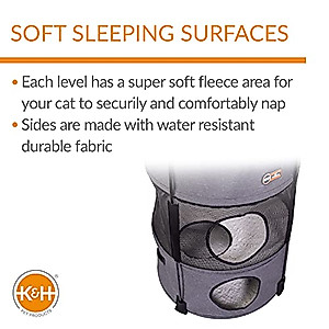 K&H PET PRODUCTS Kitty Tower Classy Gray 22 X 30 Inches