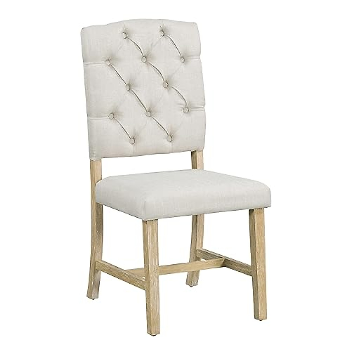 KoiHome Retro Functional Round 16" W Leaf, 4 Upholstered Family Dinner Room, 5pc Farmhouse Kitchen Chairs for 4 (Natural), 5 Piece Extendable Dining Table Set