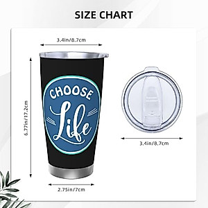 JIESAJ Pro Life Logo Insulated Tumbler 20oz Insulated Tumbler For Men Woman'S