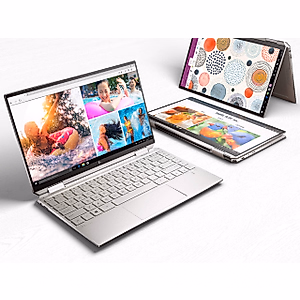 HP Newest Spectre Touch x360 13-AW000 Silver Convertible Laptop 10th Gen Quad Core Intel i7 up to 3.9GHz 8GB DDR4 + 32GB Optane (40GB Total) 512GB SSD 13.3in FHD Gorilla Glass (Renewed)