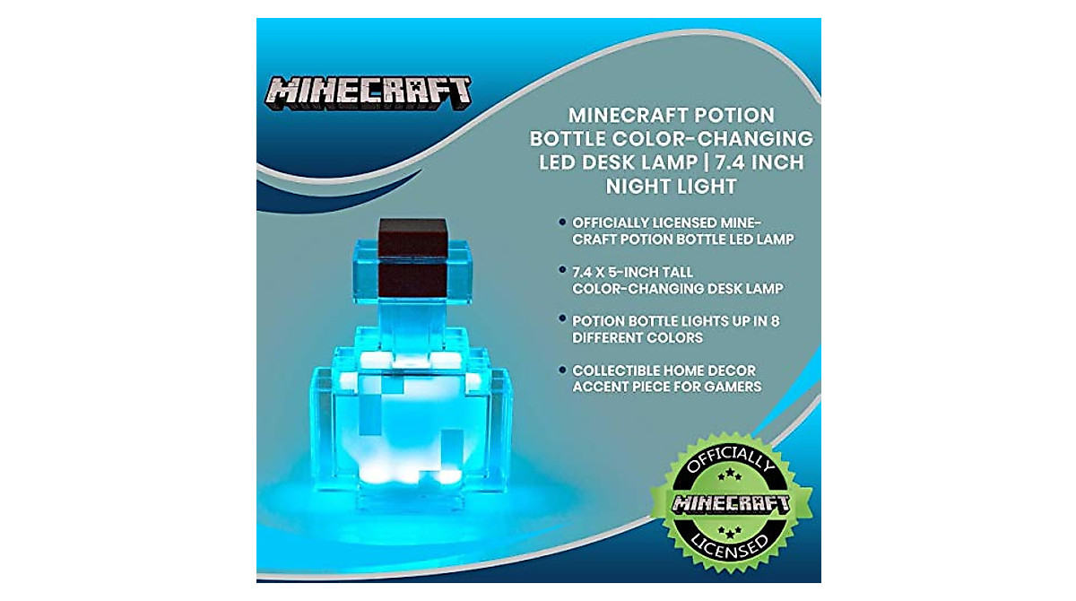 Minecraft Potion Bottle Light - Color-Changing LED Night Light