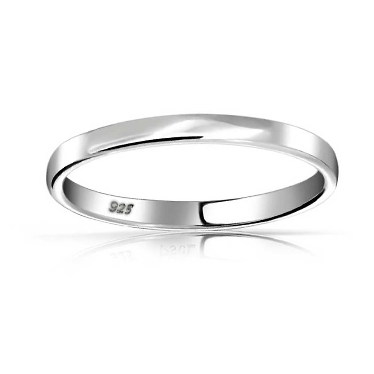 Bling Jewelry Minimalist Simple .925 Sterling Silver Couples Wedding Band Ring Or Thumb Ring For Women For Men 3MM