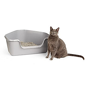 So Phresh High-Back Corner Grey Litter Box, 26.25" L x 21.5" W x 10" H