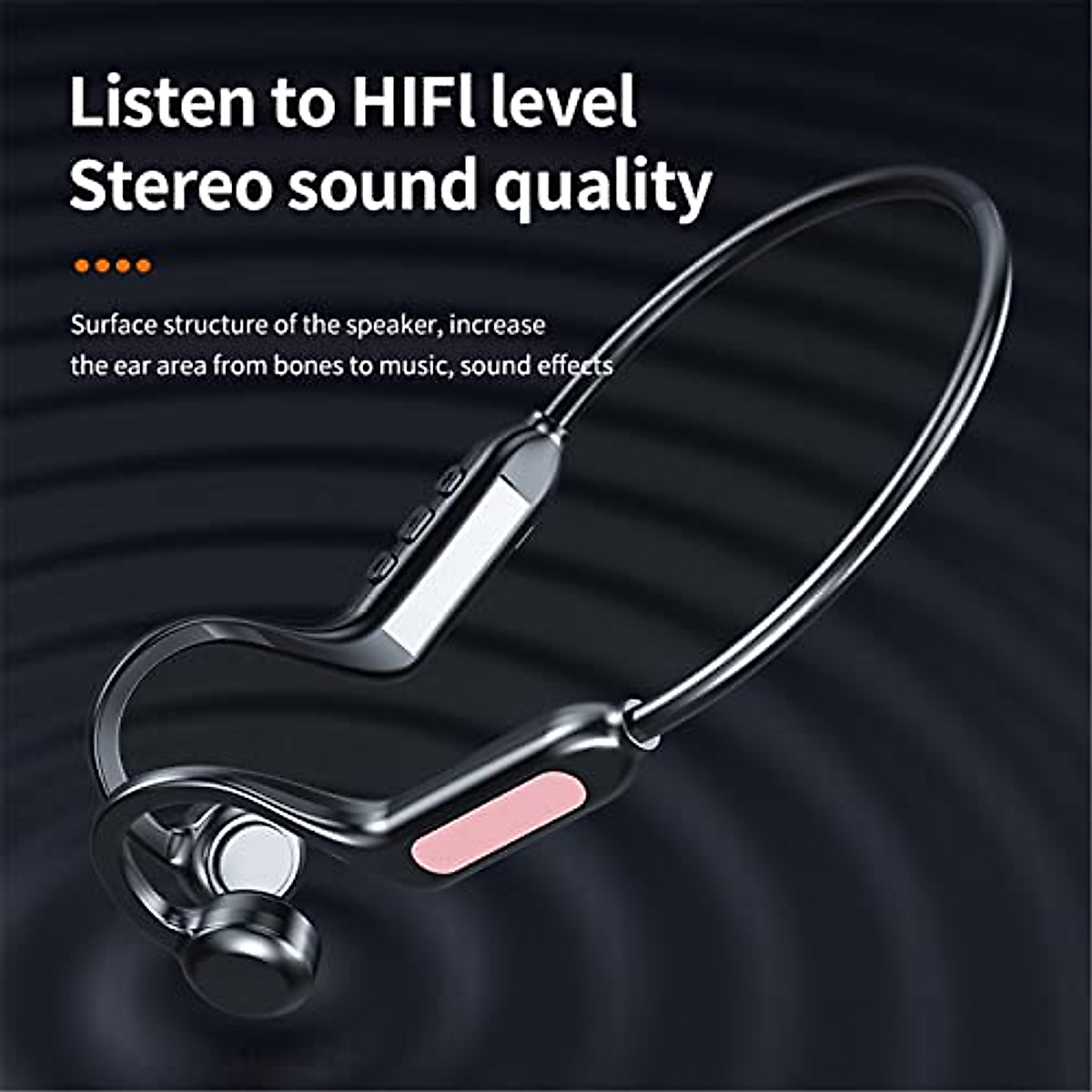 Onlyliua Wireless Bluetooth Headset, B𝚘ne Conduction Waterproof Headphones, LED Power Digital Display, Hi-fi Stereo Sound, Low Latency, Active Noise Reduction, for Sport Gaming
