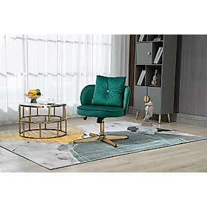 COOLMORE Home Office Desk Chair, Vanity Chair, Modern Adjustable Home Computer Executive Chair Swivel Task Chair for Small Space, Living Room, Make-up, Studying