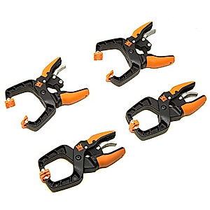 WEN CLH151 Quick-Release Ratcheting Hand Clamps with 1.5-Inch Jaw Opening and 1.5-Inch Throat, 4 Pack