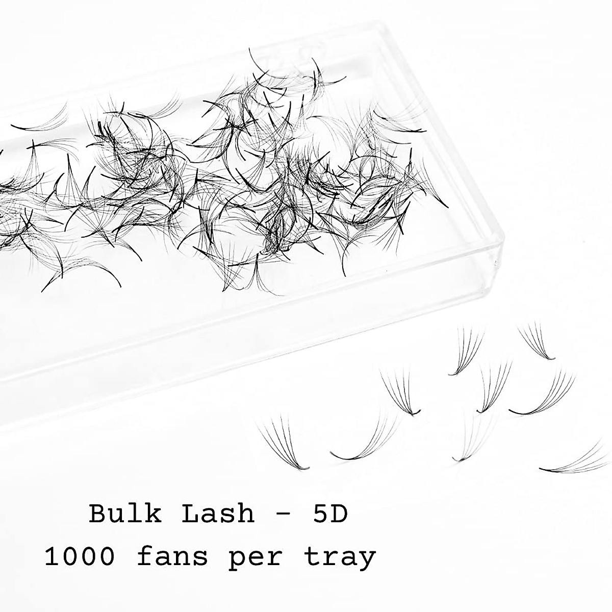 1000pcs Premade Fans Eyelash Extensions - 5D Volume Eyelash Extensions C Curl - 1000 handmade fans - 0.7mm thick (9mm) (10mm)