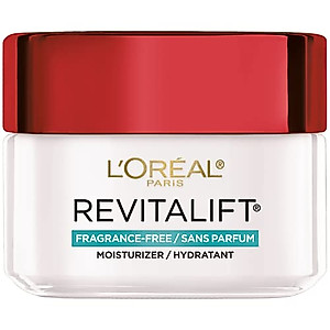 L’Oréal Paris Revitalift Anti Aging Face and Neck Cream, Smoothing and Firming Moisturizer for 24HR Hydration, Fragrance Free, 1.7 Oz