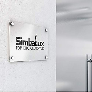 SimbaLux Acrylic Sheet Clear Cast Plexiglass 12” x 12” Square Panel 1/4” Thick (6mm) Transparent Plastic Plexi Glass Board with Protective Paper for Signs, DIY Display Projects, Craft, Easy to Cut