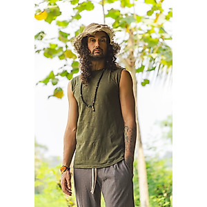 Asatre Hemp Hat - Hemp Sun Hat, Festival Hat, Hemp Sun Hat, Wide Brim Farmers Hat, Summer Hippie Hemp Hat, Packable Natural Sun Hat