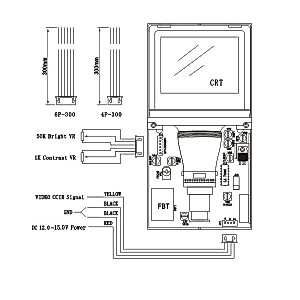 ARCADORA 12V 4.2W Micro 4" CRT Black and White Monitor Vintage CRT Screen Electronic Picture Tube