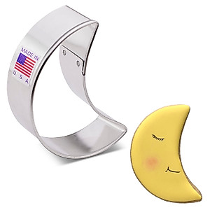 Crescent Moon Cookie Cutter 3" Made in USA by Ann Clark