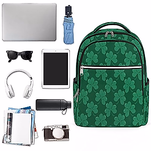 bisibuy St. Patrick's Day Women Travel Laptop Backpack, 16.1 Inches Computer Backpack, Durable Water-Repellent Travel Backpack for Business College Women Men Gift