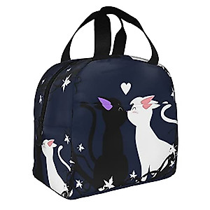 GOERTPO Cute Insulated Lunch Box Large Capacity Lunch Bag Reusable Bento Boxs Durable Portable Heat Cold Lunch Tote Bags